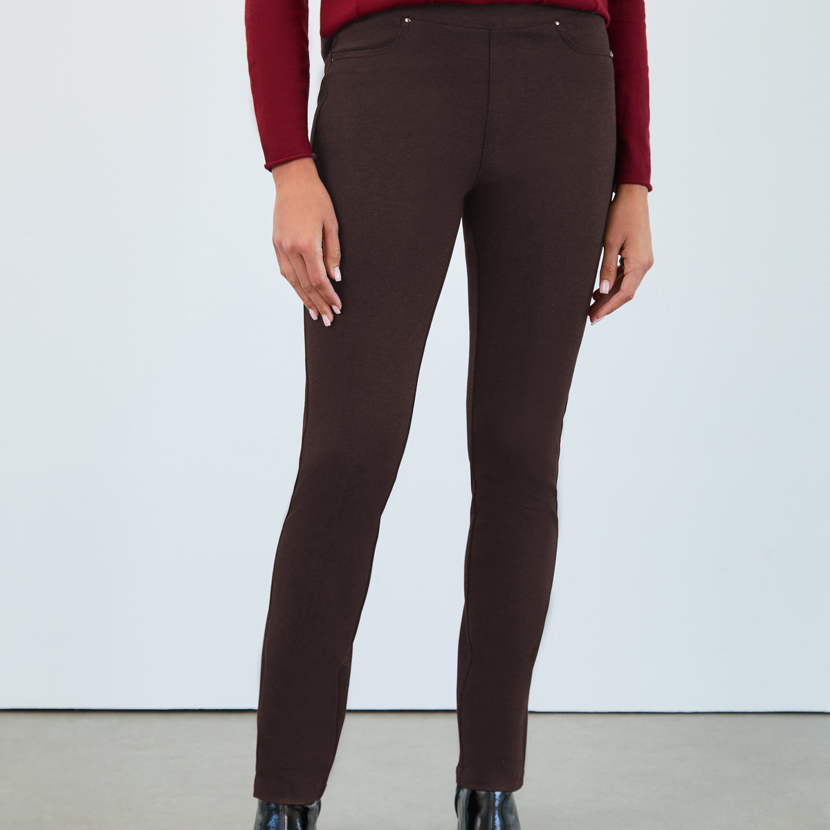 Pull-On Slim Jegging, Brown – French Dressing Jeans Inc.