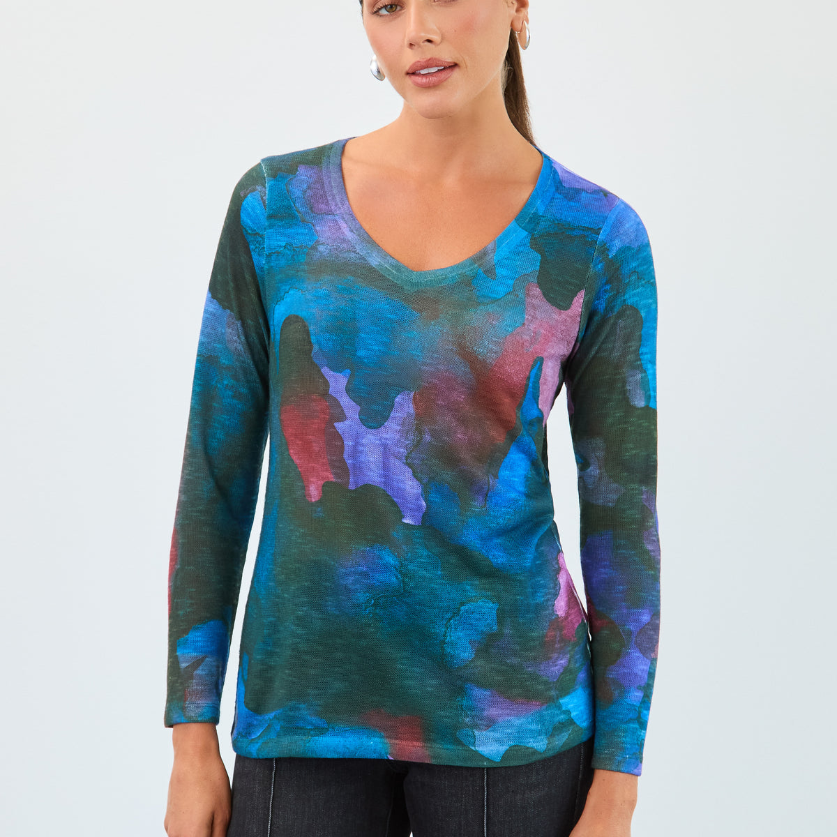 Long Sleeve V-Neck Top, Gemma – French Dressing Jeans Inc.
